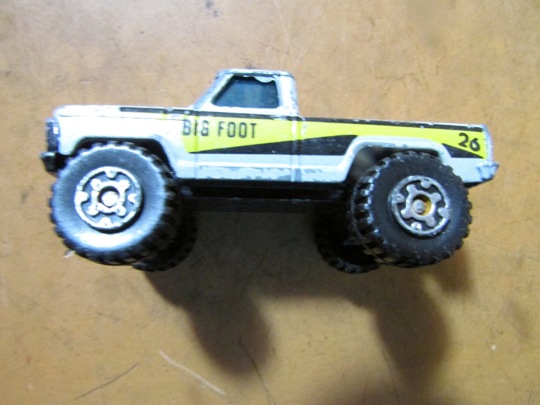 Vintage Matchbox Mini Pickup Big Foot Gray 1/64 Die-cast Toy Free USA ...