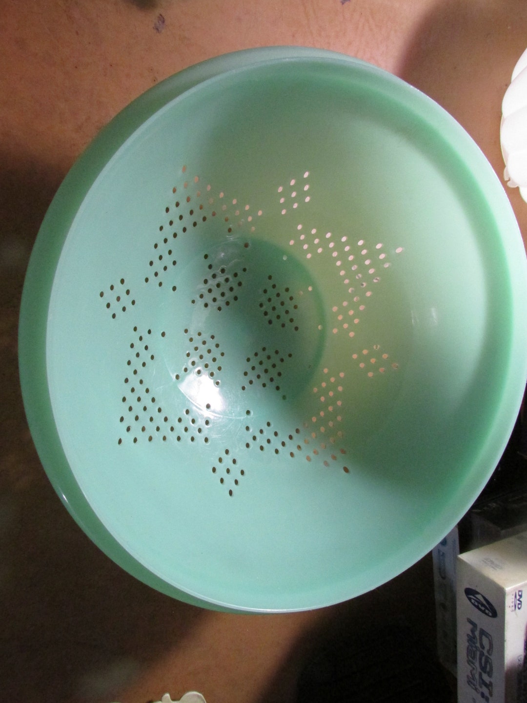 Vintage Tupperware Jadeite Green Colander Strainer Bowl #339 Star ...