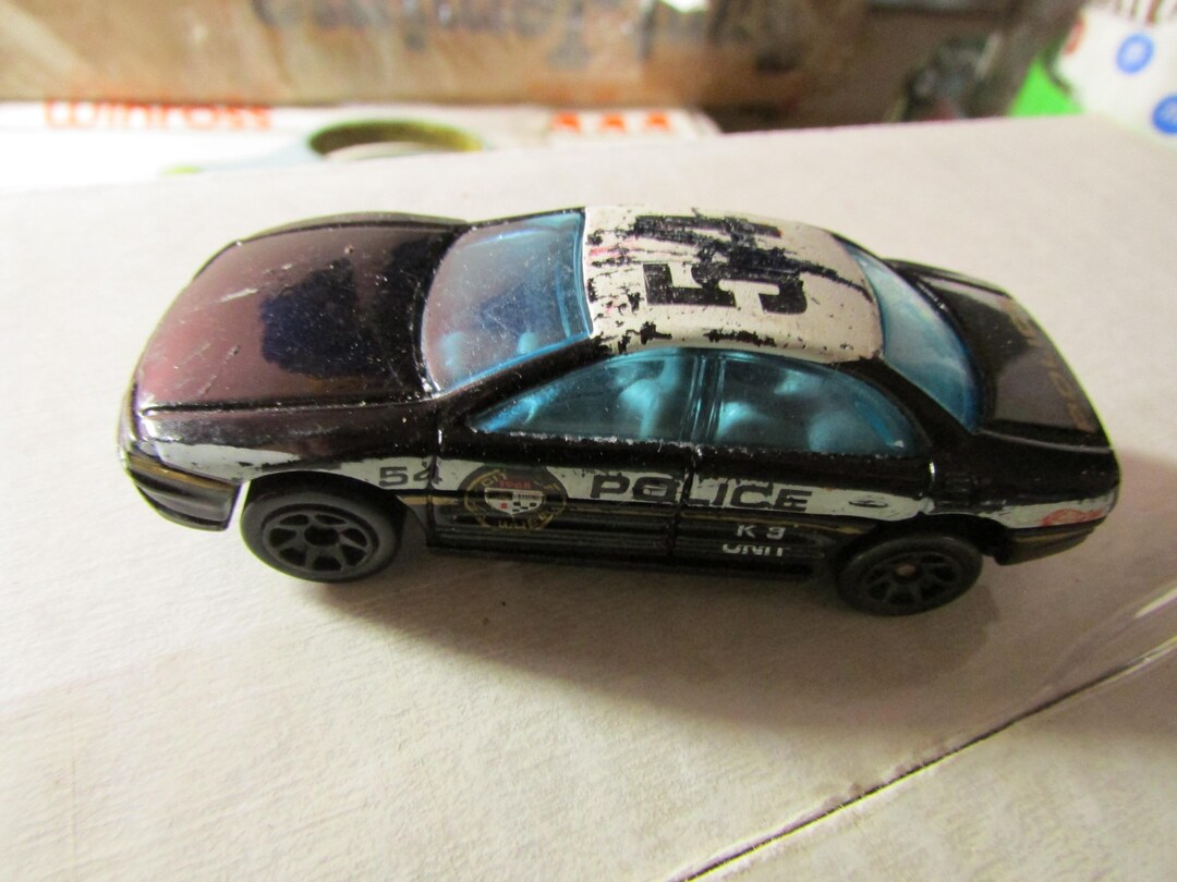 Hot Wheels 93 Warner Black Police Car 1/64 Die Cast Free USA Shipping ...