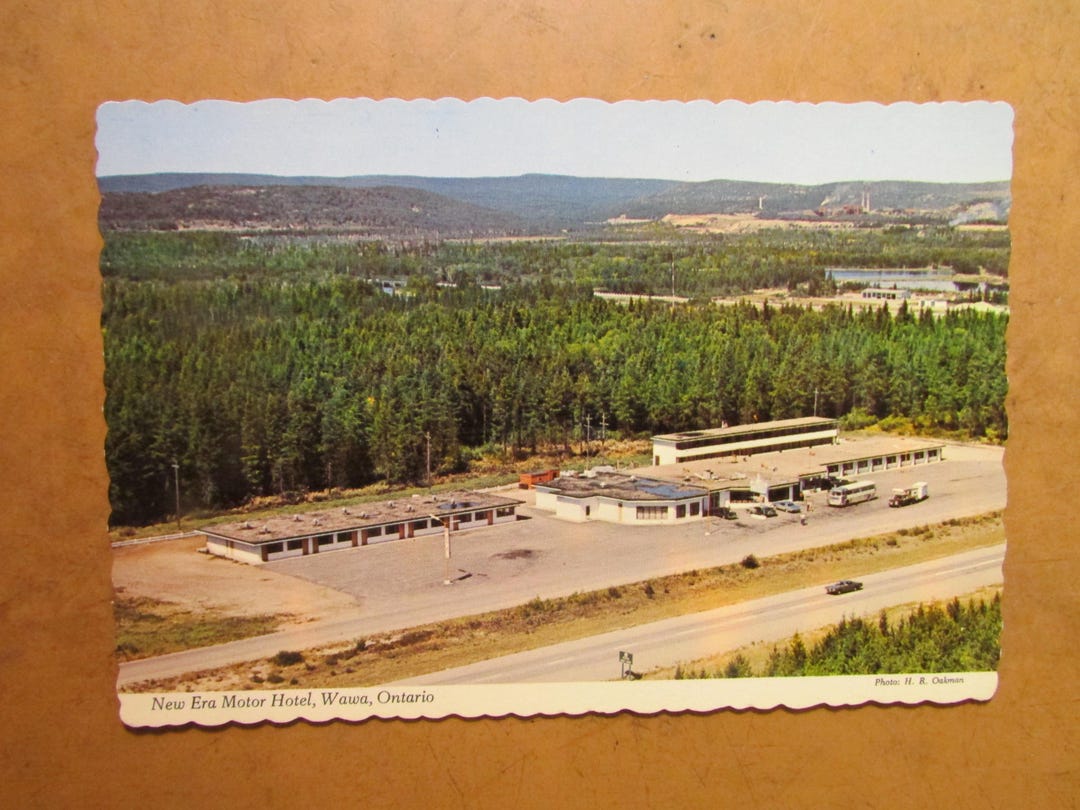 Vintage New Era Motor Hotel Wawa Ontario Postcard Free USA Shipping - Etsy