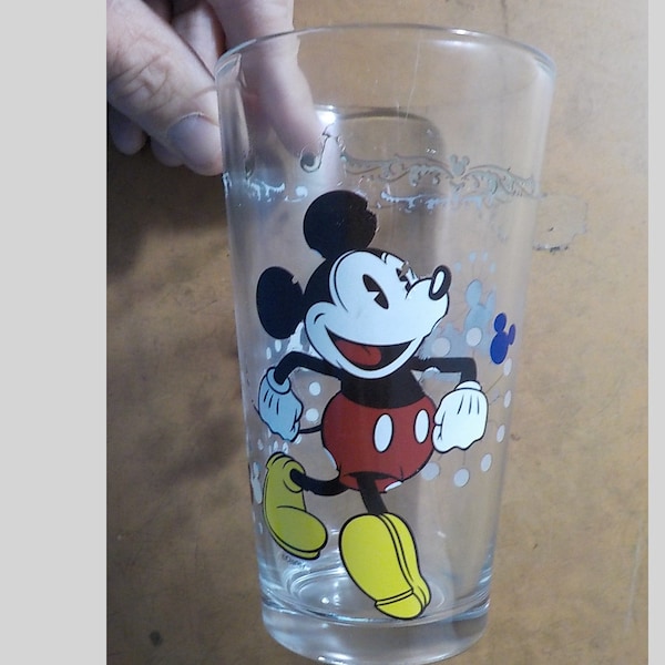 Mickey Mouse Vintage Glass - Etsy