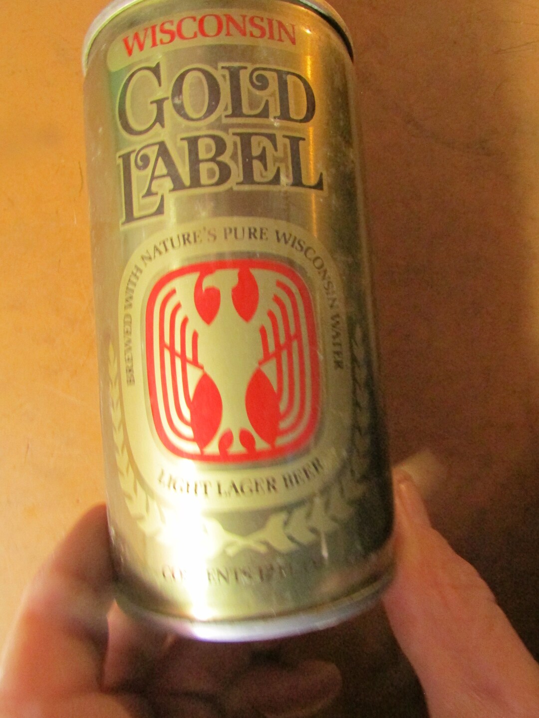 Wisconsin Gold Label Beer Steel Tin Aluminum Pull Tab Beer Can 12 Ounce ...