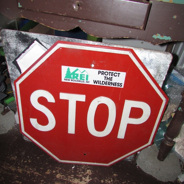 Vintage Stop Sign - Etsy