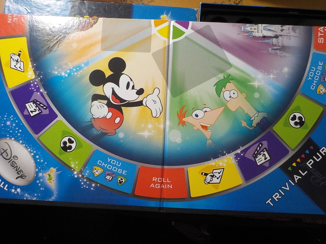 Trivial Pursuit Disney For All Edition Board Game Hasbro | Etsy