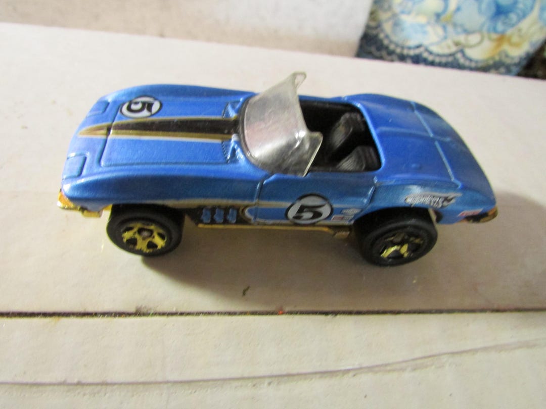 Hot Wheels 65 Corvette Blue Car 1/64 Die Cast Free USA Shipping - Etsy