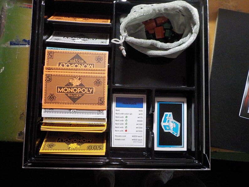 Monopoly Silver Line Board Game Complete 2 to 6 Players Free - Etsy