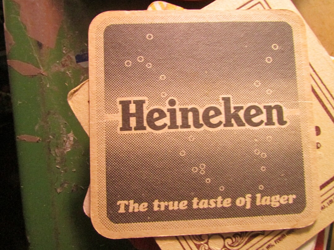 Heineken True Taste of Lager Beer Coaster Barroom Man Cave Bar ...