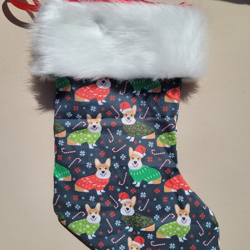 Corgi Christmas Stocking - Etsy