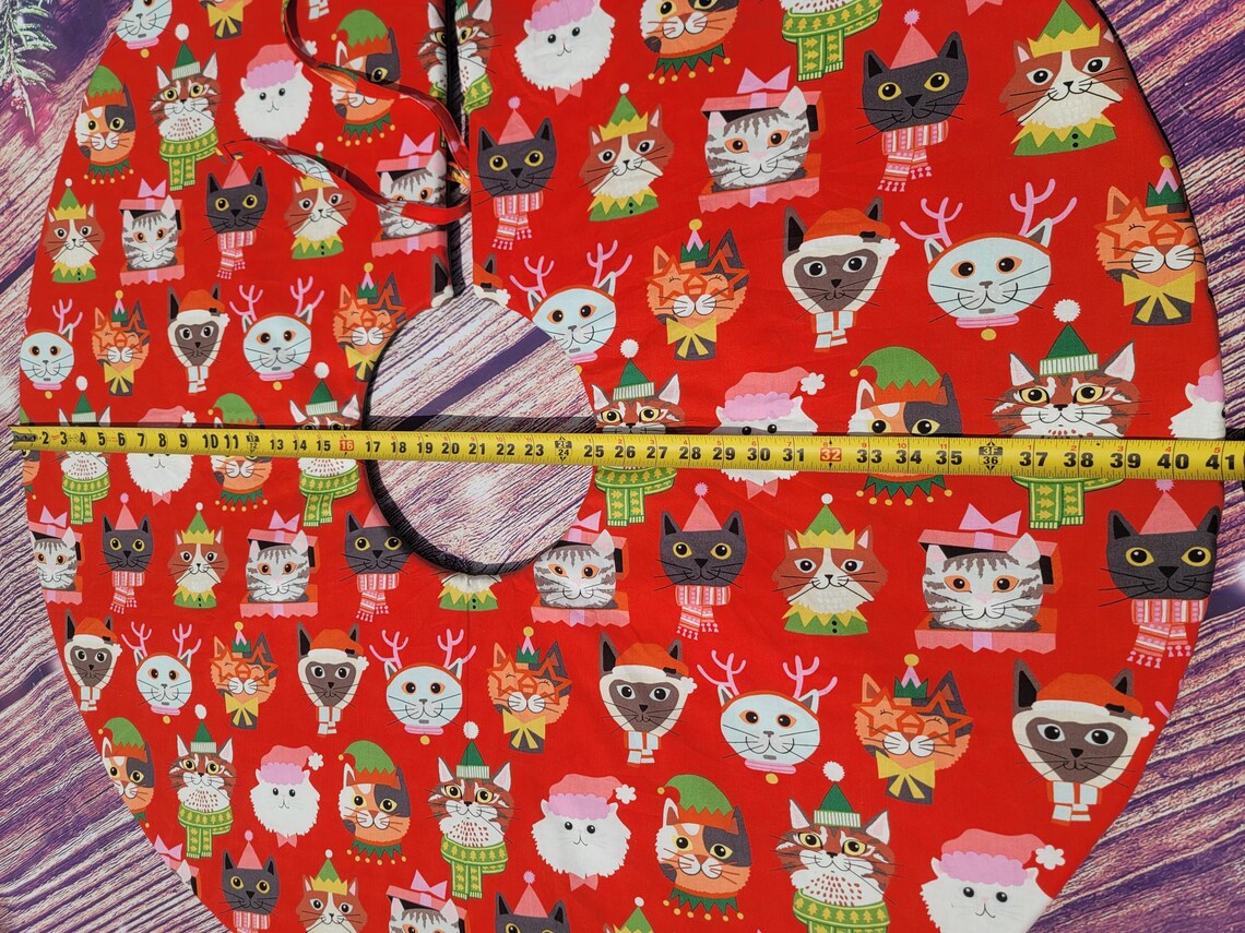 Christmas Cat Festive Tree Skirt - Etsy