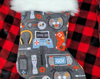 Gamer Christmas Stocking - Etsy