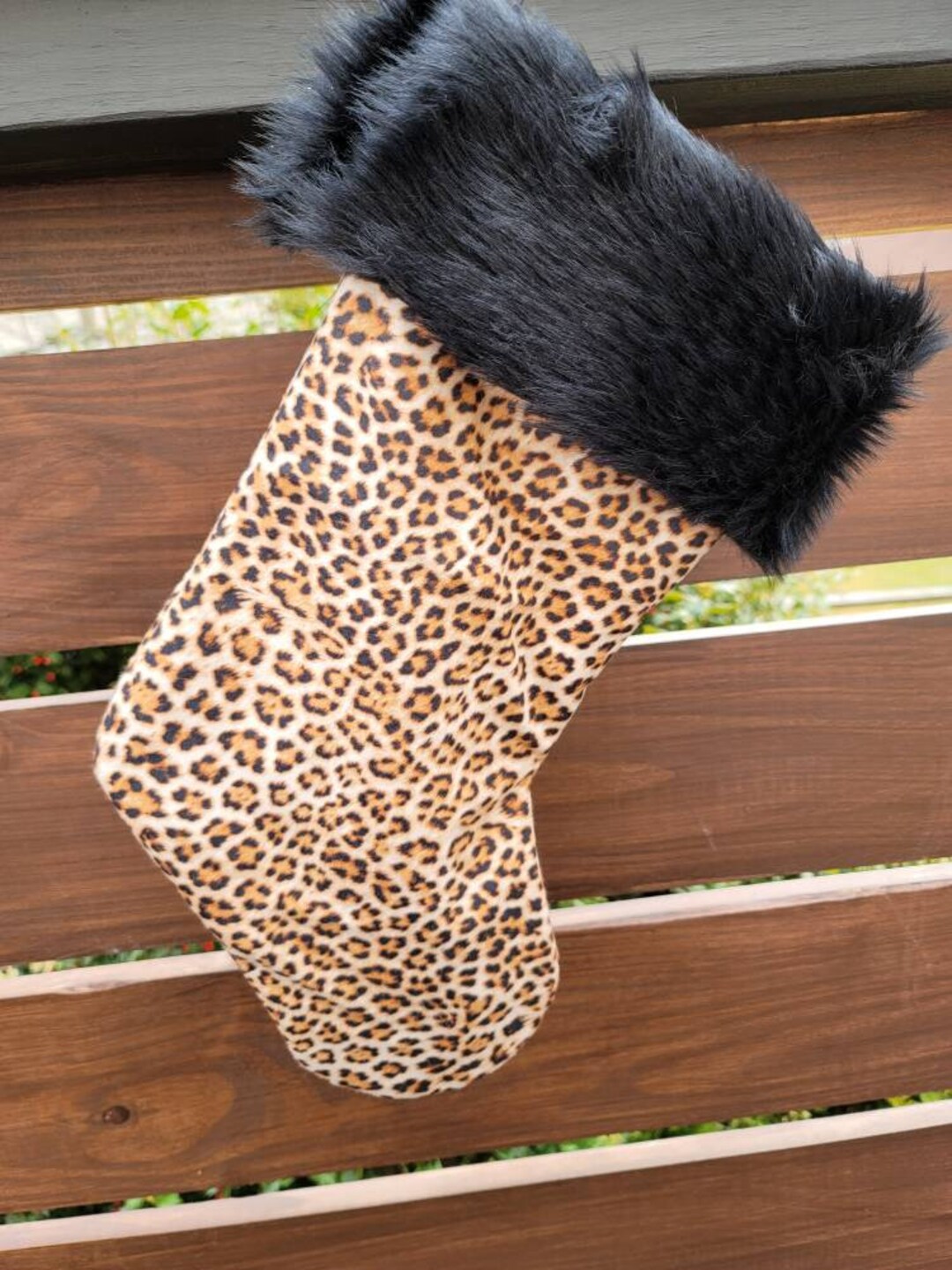 Cheetah Animal Print 17 Inch Fully Lined With Faux Fur Christmas ...