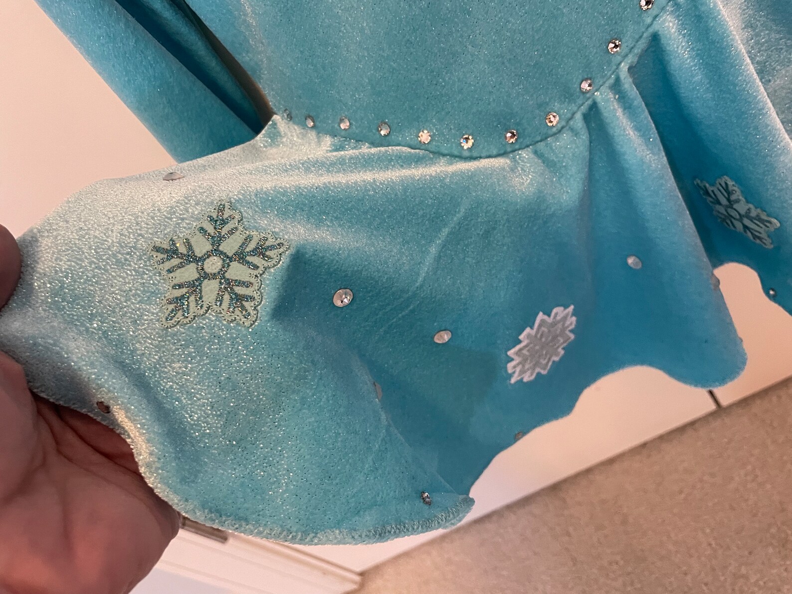 Girls Size 6 Child Small Light Aqua Blue Velvet Ice Figure - Etsy