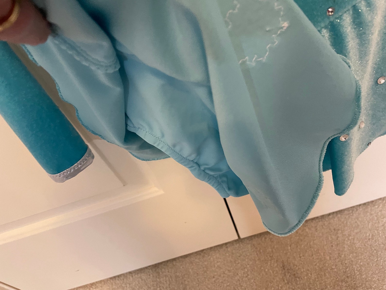 Girls Size 6 Child Small Light Aqua Blue Velvet Ice Figure - Etsy