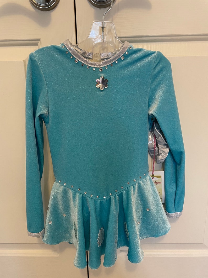 Girls Size 6 Child Small Light Aqua Blue Velvet Ice Figure - Etsy