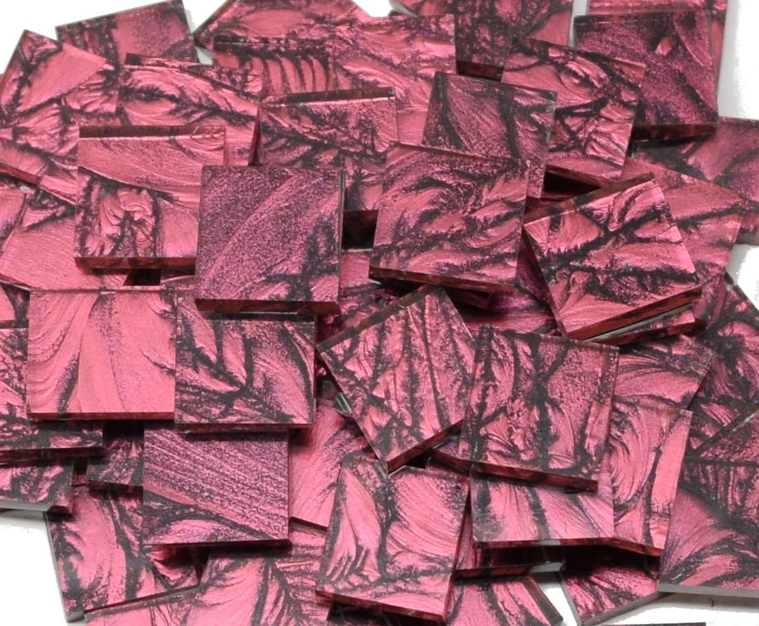 Fuchsia Van Gogh Stained Glass Mosaic Tiles - Etsy