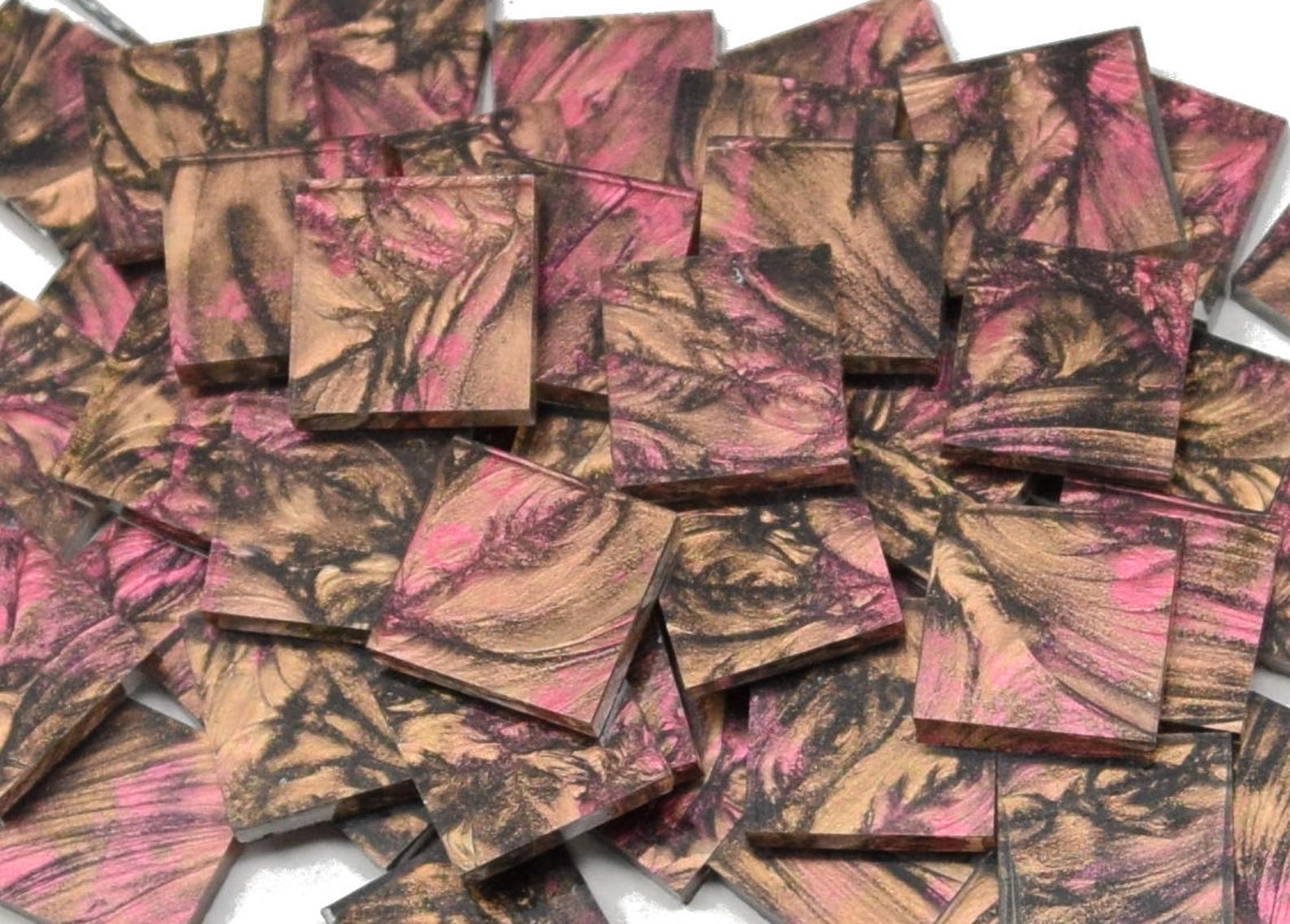 Fuchsia & Champagne Van Gogh Stained Glass Mosaic Tiles - Etsy