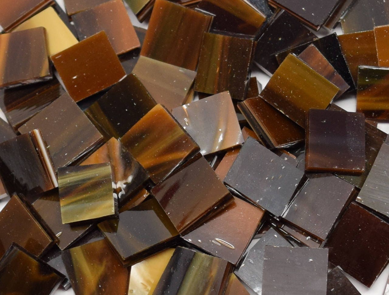 Chocolate Syrup Stained Glass Mosaic Tiles - Etsy