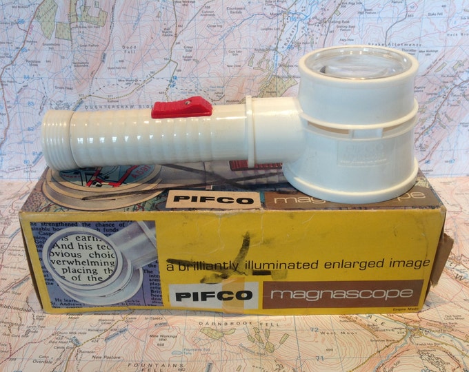 1960s Pifco Magnascope Illuminated Magnifier. Torch Reading Glass ...