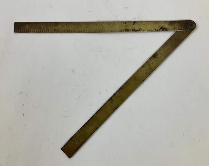 Very Rare WW1 British Munitions Factory Brass Folding Safety Ruler ...