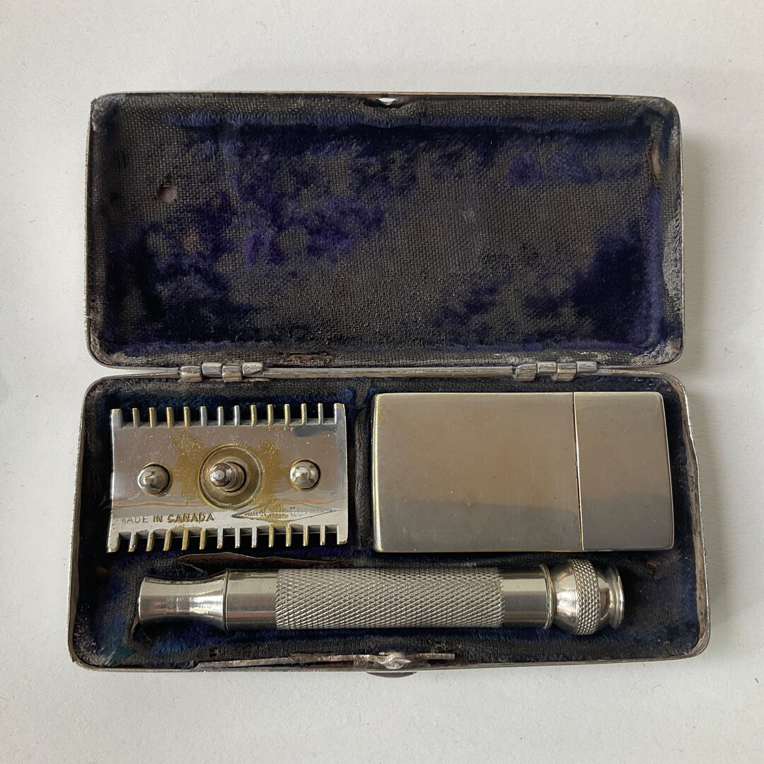 1921 Canadian Gillette Old Type Single Ring Pocket Edition 501 Set ...