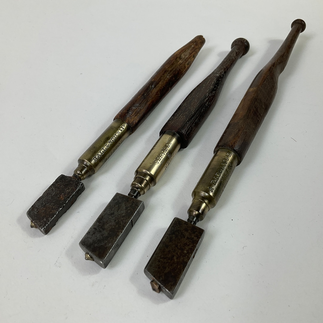 Antique Diamond Glass Cutters C1880-1900 2 Plus 1 Free Glass Work Tools ...