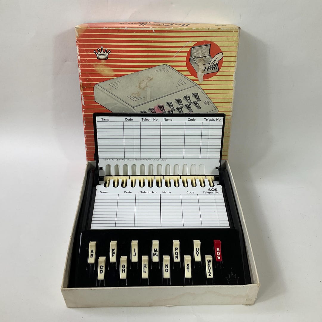 Retro His Excellency Personal Telephone Index C1950s. New/unused. Mid ...