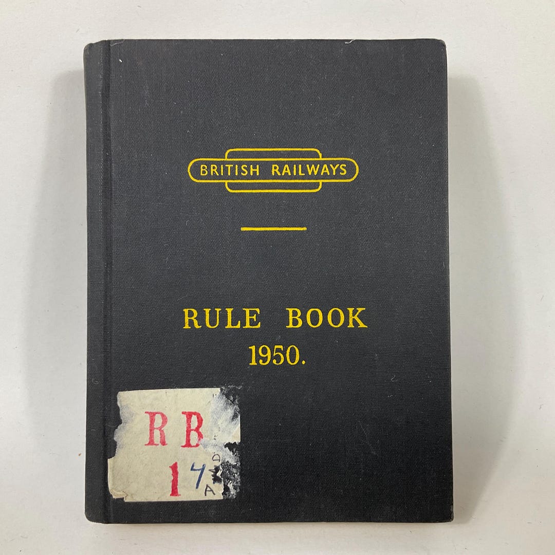 1st Edition British Railways Archive Copy 1950 Official Rule Book for ...