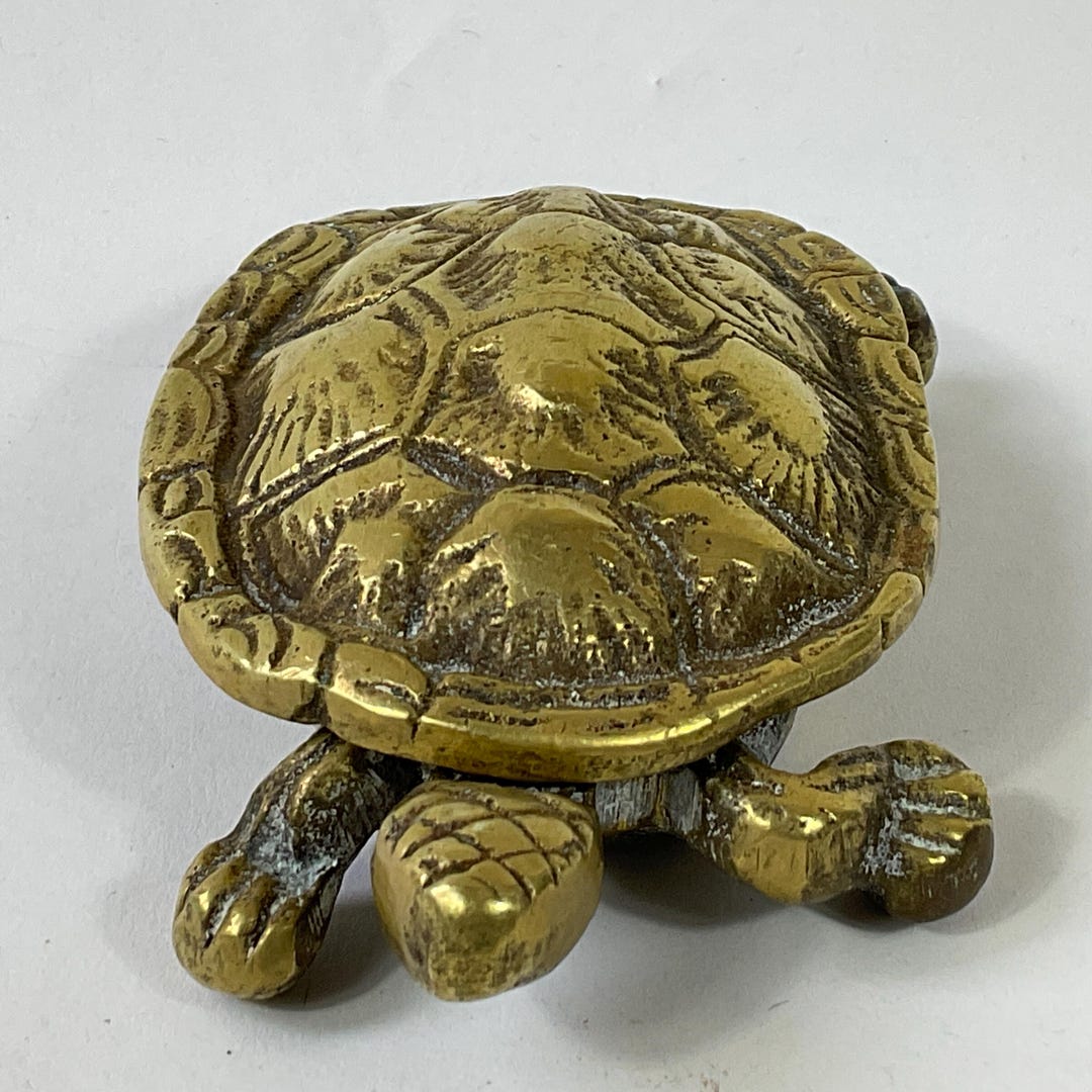 Brass Tortoise Table Vesta C1900. Peerage-england Cast Brassware. Retro ...