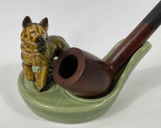 1950s Wade Porcelain Tobacco Pipe Rest. Alsatian/german Shepherd Dog ...