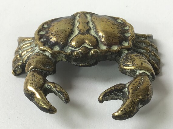 Mr.crusty the Crab Brass Desk Paperweight C1900s. Peerage Cast - Etsy