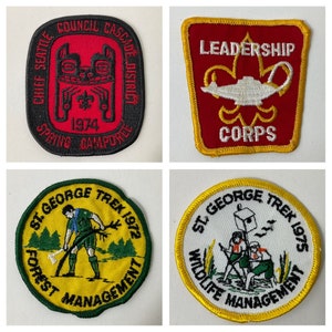 Boy Scouts of America Garrison Cap & Sew on Patch Set C1970s. BSA ...