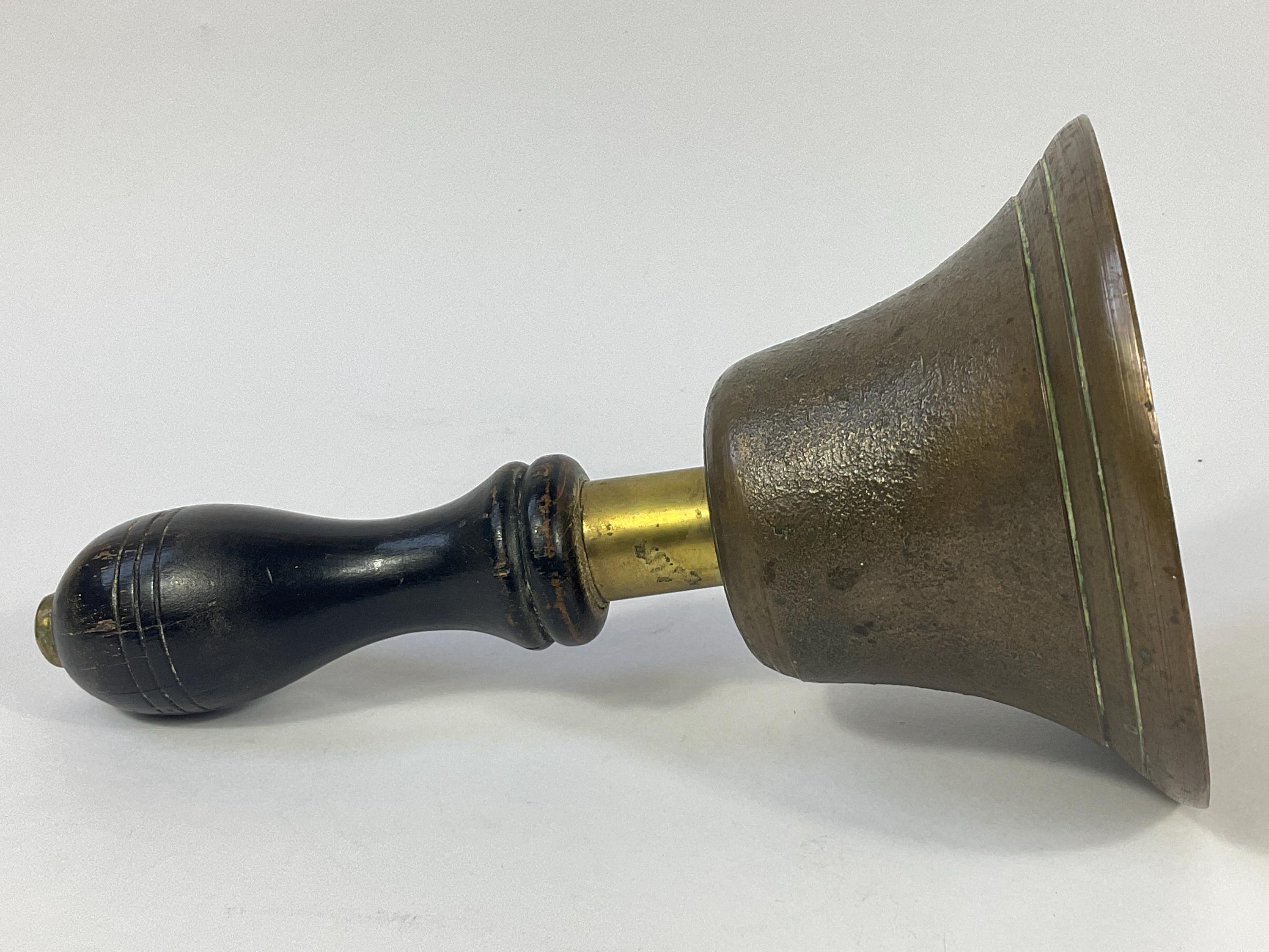 Antique Sand Cast Bell Metal Hand Bell C1900. Retro Hand Bells. Vintage ...