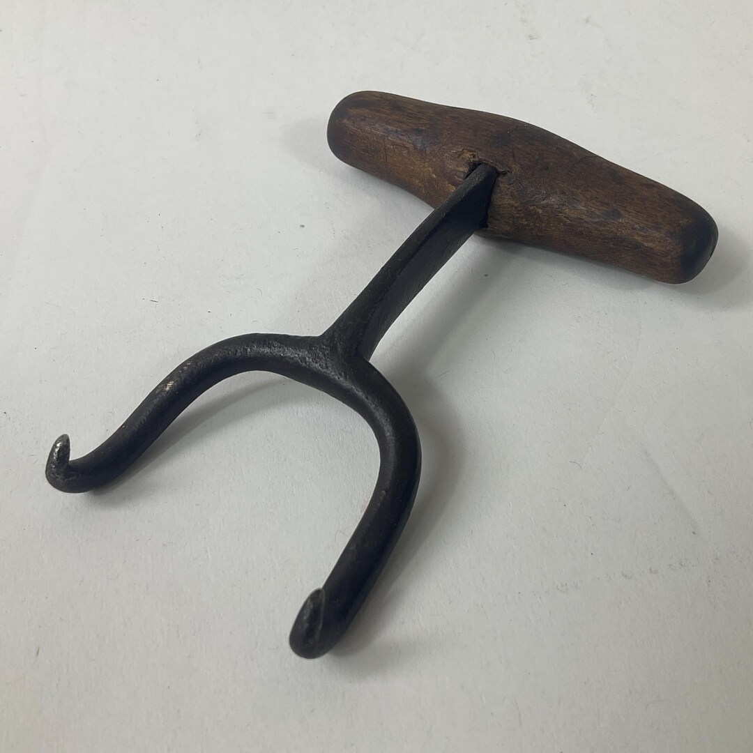 Antique Victorian Wishbone Sack Hook. Warehouse or Mill Bale Hook ...