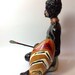 Fabulous 1950s Retro Chalkware African Zulu Warrior. Rare Plaster ...