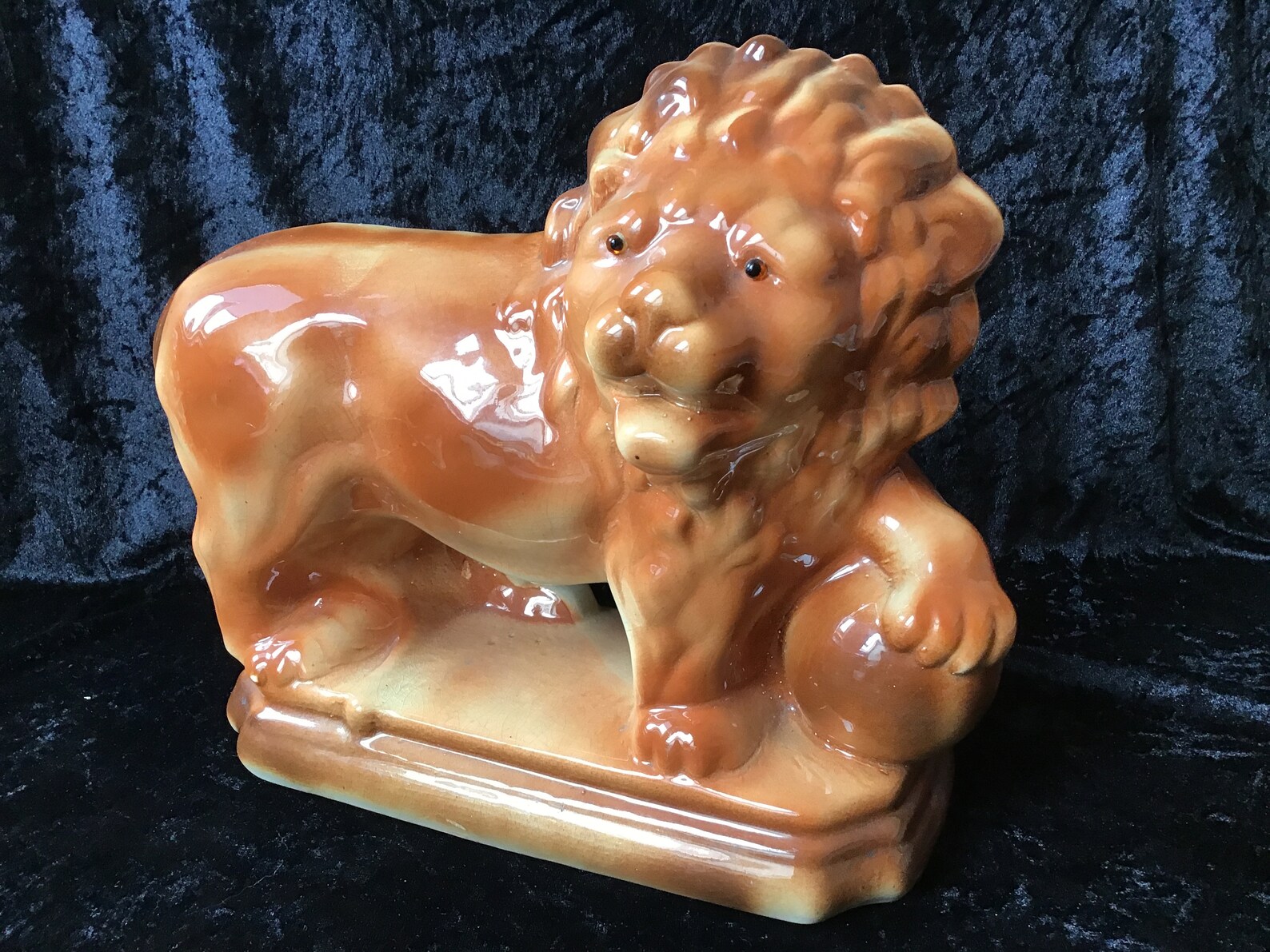 Magnificent Lancaster Pottery Antique Mantle Lions (pair) C1911 ...