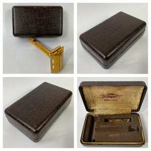 Rare Gillette Milord Gold Plated Safety Razor Set C1946. ‘class of ‘47 ...