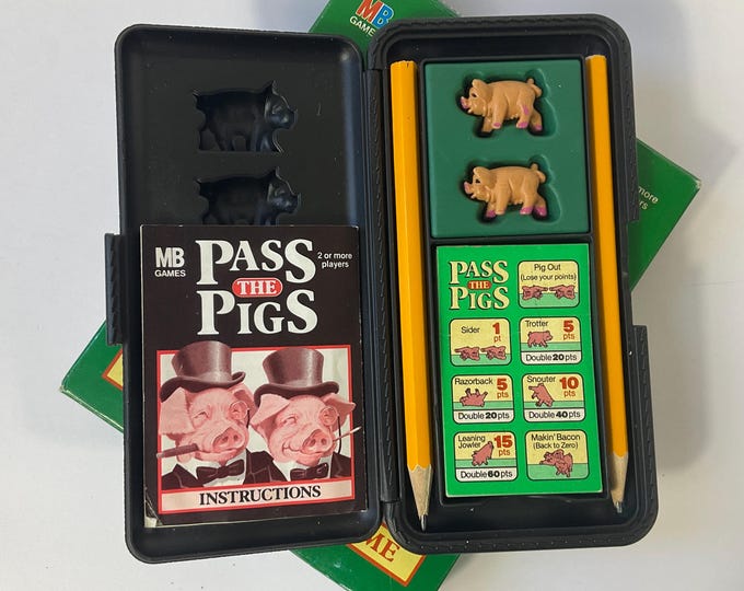 1984 "pass the Pigs" by M.B. Games. the Best Pocket Game Ever! Milton ...