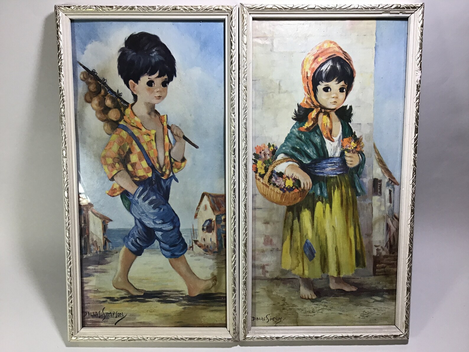 1960s Dallas Simpson Wide Eyed Waif Prints x 2. French | Etsy