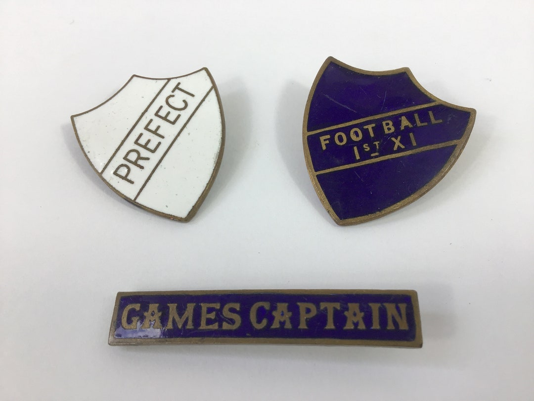 3 X 1930s School Lapel Brooch Collection. Old School Badges. Prefect ...
