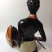 Fabulous 1950s Retro Chalkware African Zulu Warrior. Rare Plaster ...
