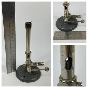 Retro Laboratory Bunsen Burner C1970s. School Chemistry Lab Bunsen ...
