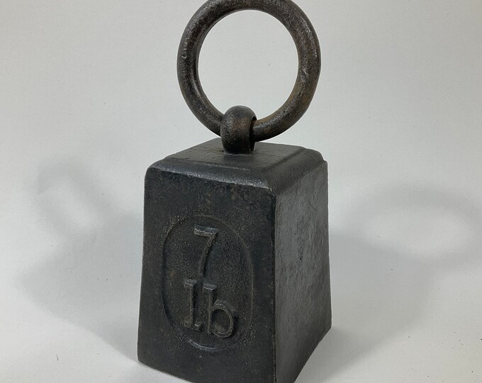 7lb Ring Top Imperial Scale Weight C1880s. Stamped QEII Coronation Year ...