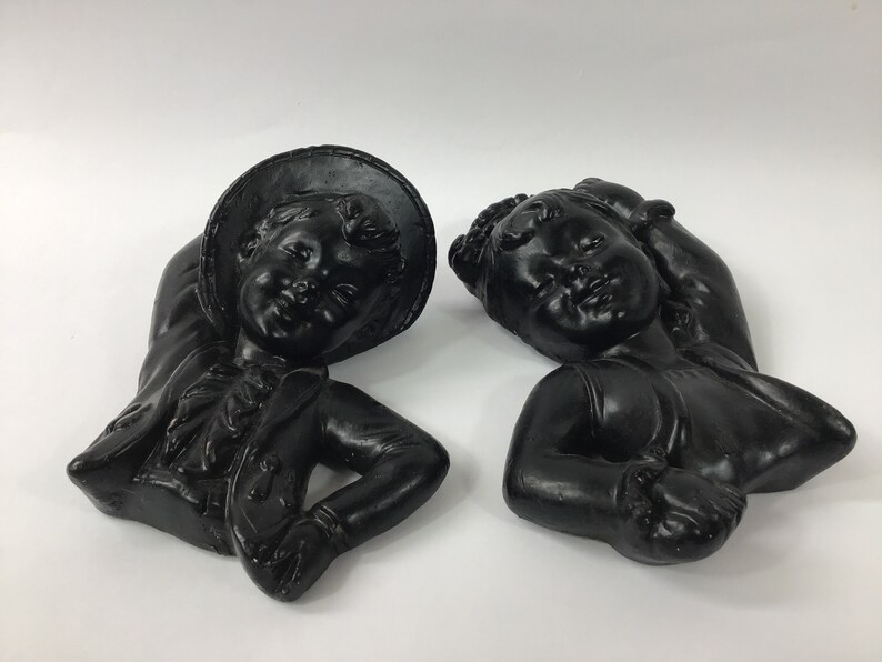 Retro Duron Chalkware Flamenco Dancer Children Wall Plaques C1950 ...