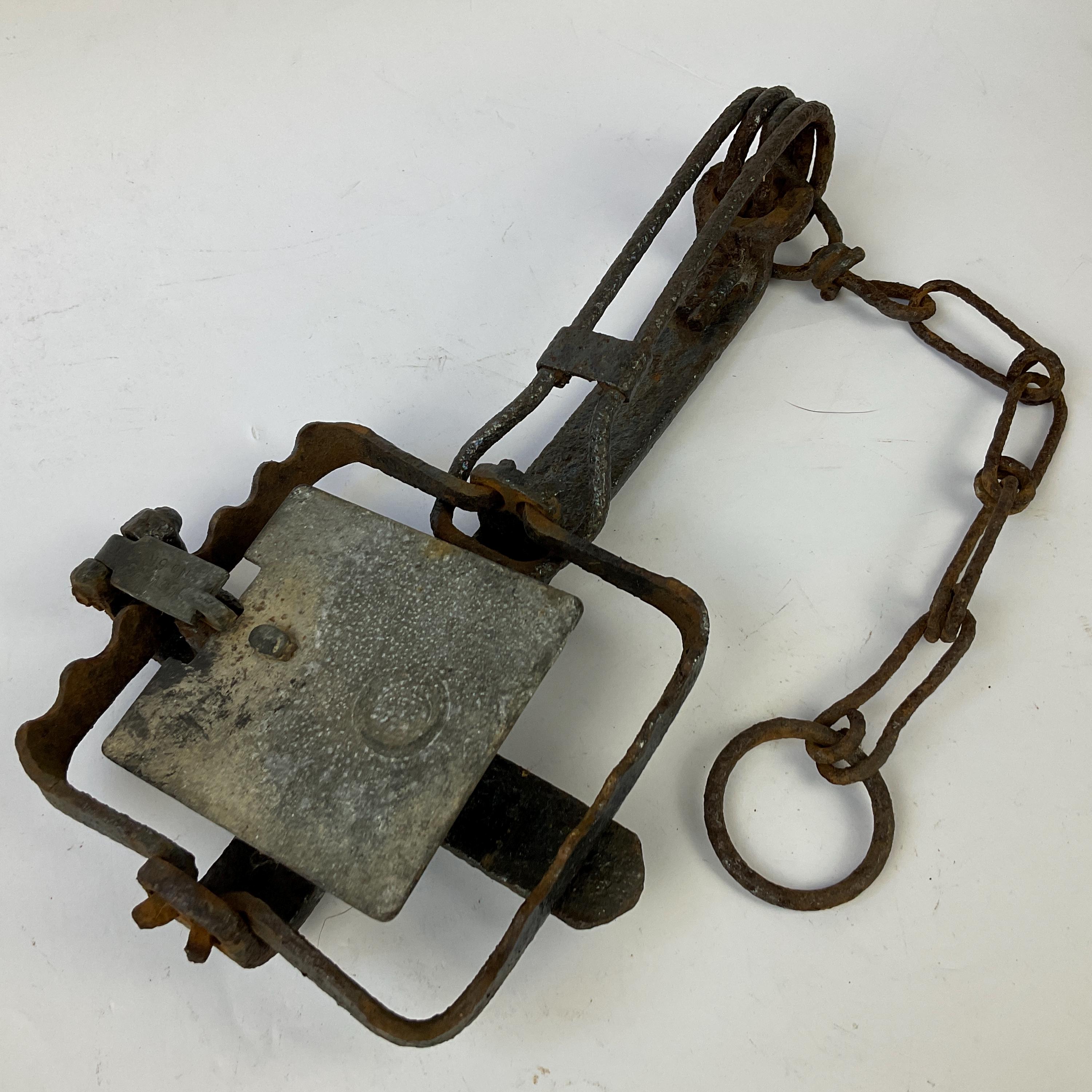 Rare Edwardian Gin or Leg Hold Animal Trap C1920s. Antique Gin Trap ...
