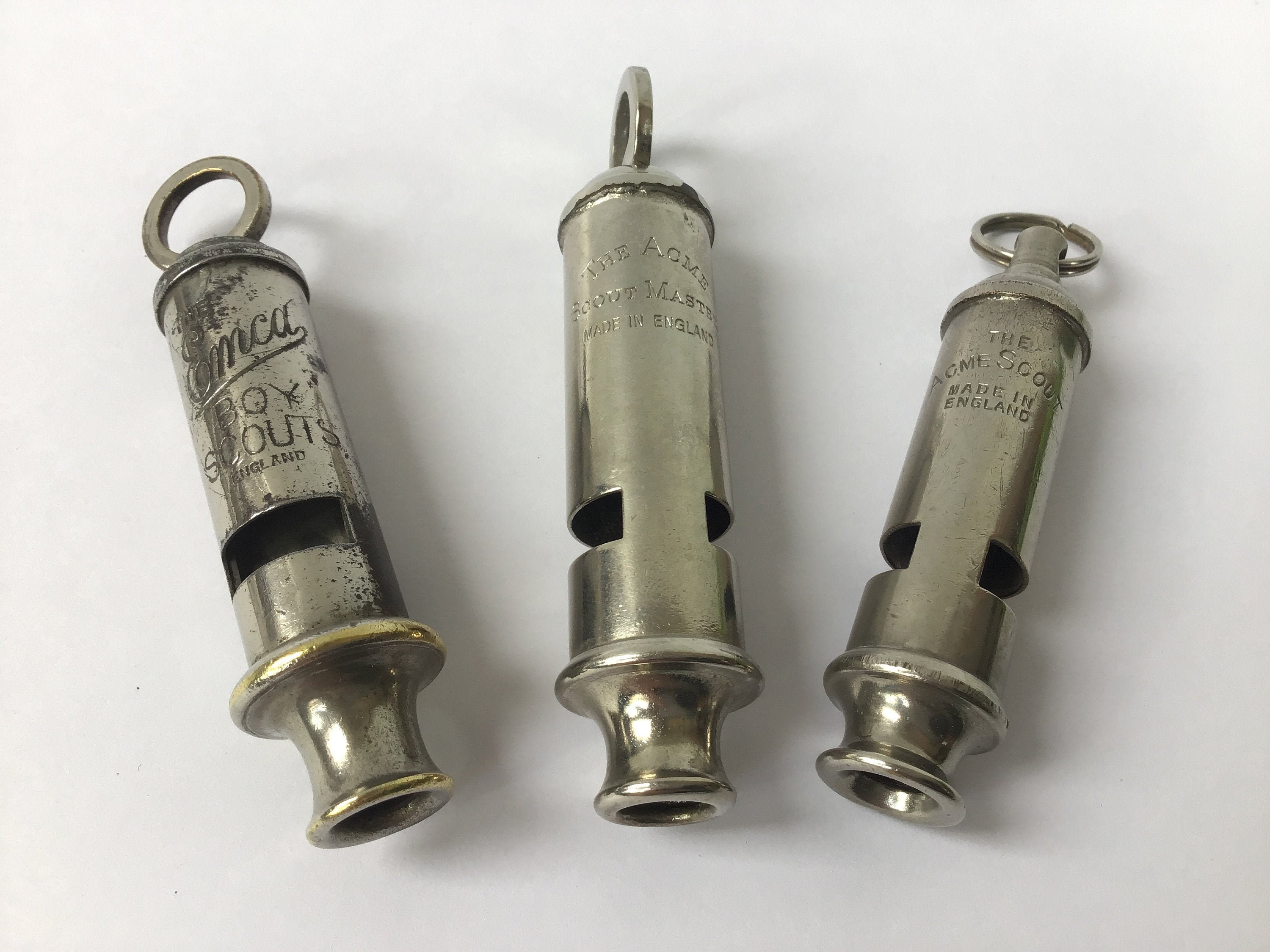 Brass Military Whistle Vintage Brass Whistle Antique Whistles Pair of ...