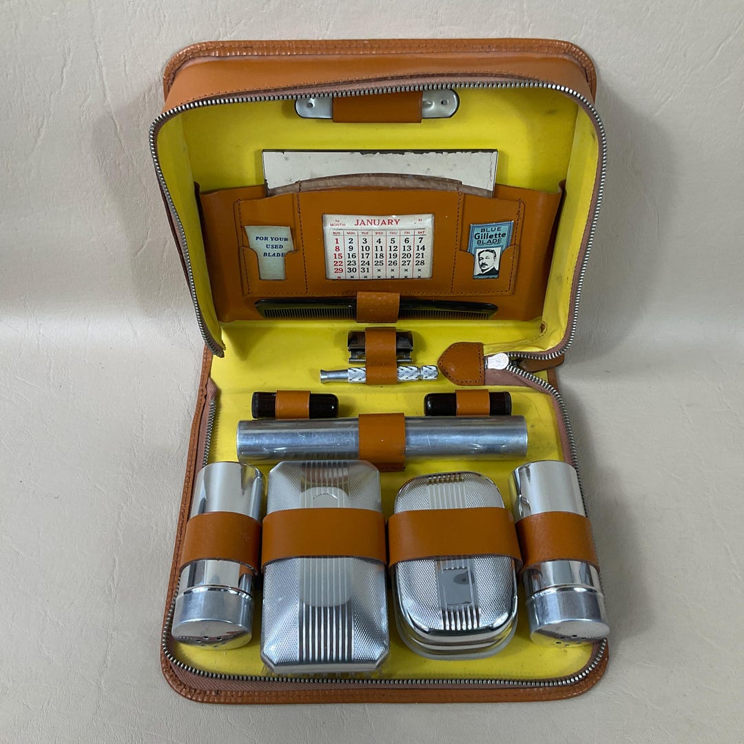 Gentleman's Leather Travel Shaving/grooming Case C1950s. Mens Travel ...