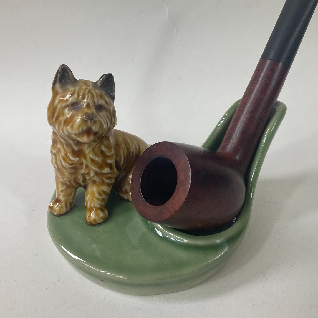 Wade Porcelain Cairn Terrier Tobacco Pipe Rest C1950s. Pipe Smokers ...