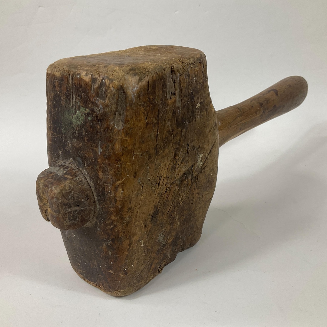 Hand Made Antique Oak Carvers Mallet C1880-1900. Victorian Shipwrights ...