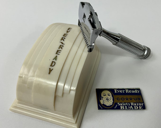 1930s Ever~ready Streamline SE Safety Razor Set. Complete Streamline 'odeon' Set. Mens ...