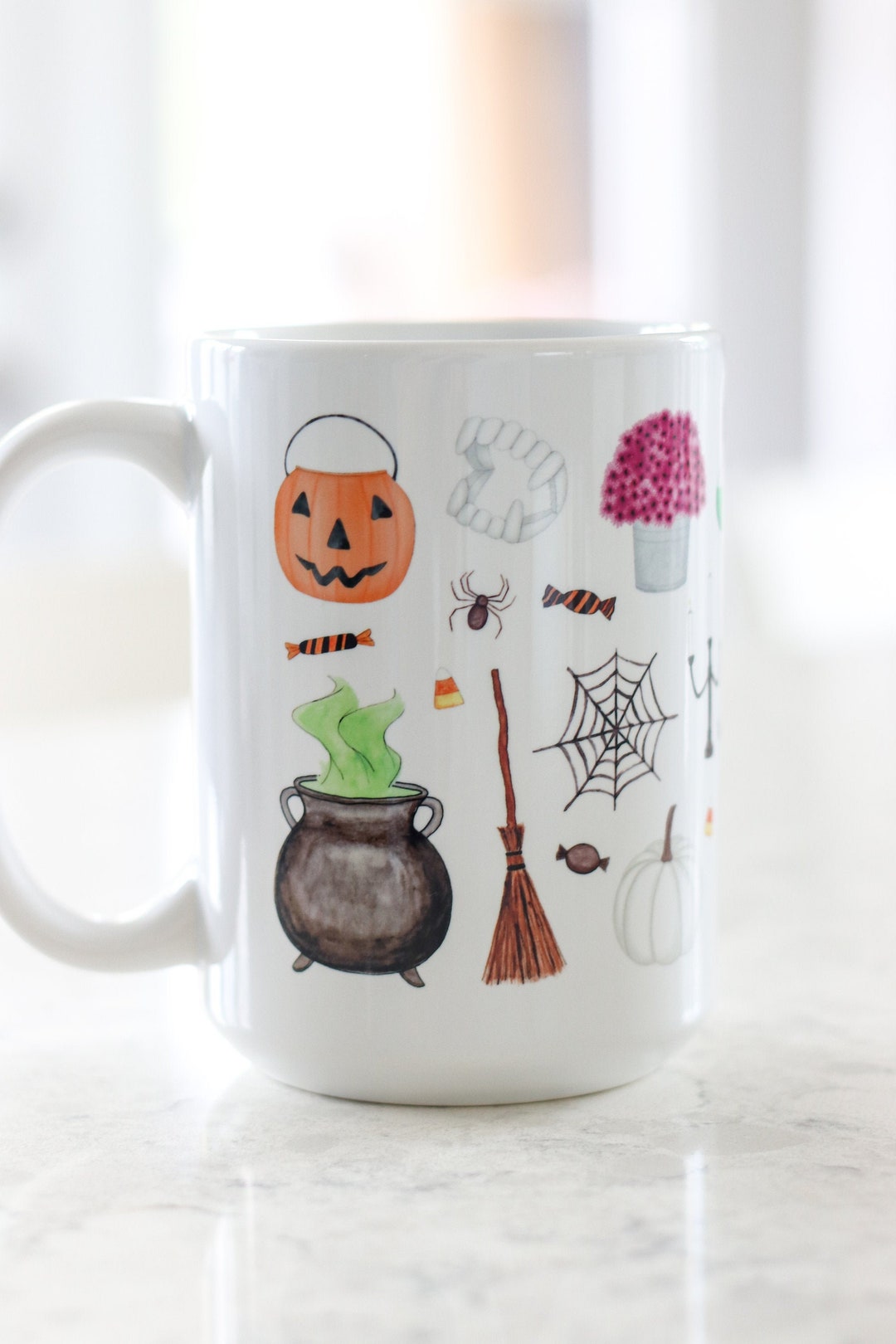 Halloween Watercolor Coffee Mug // Cute, Halloween, Trick or Treat ...